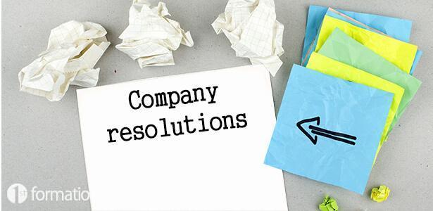 What are limited company resolutions?