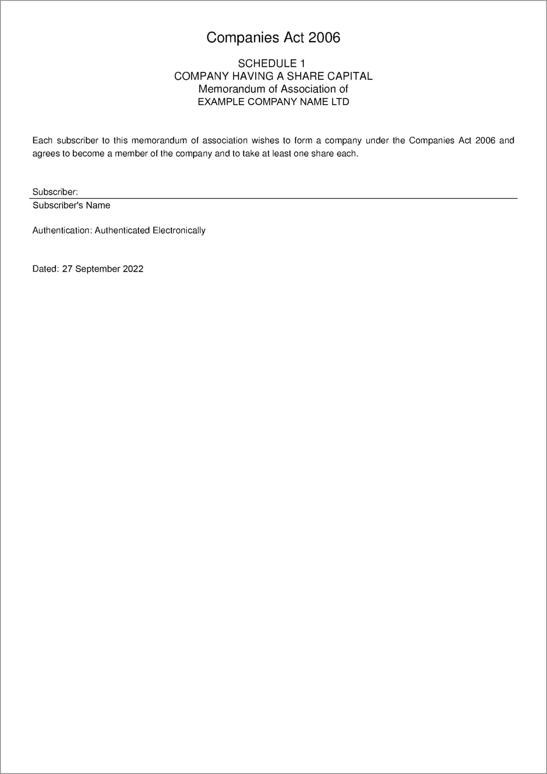 What are the Company Registration Documents? | 1st Formations